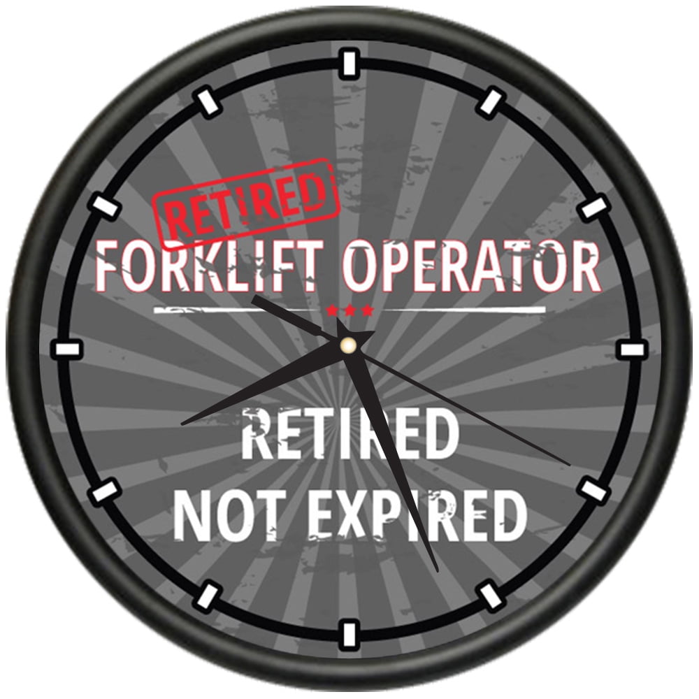 Retired Forklift Operator Design Wall Clock | Precision Quartz Movement ...