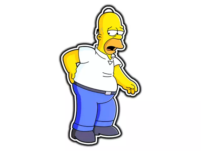 Retired Homer Waterproof Sticker Phone Decal Water Bottle Stickers Car ...