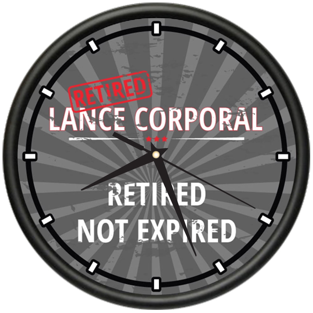 Retired Lance Corporal Design Wall Clock | Precision Quartz Movement ...