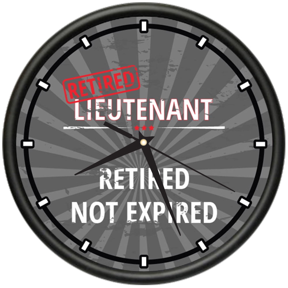 Retired Lieutenant Design Wall Clock | Precision Quartz Movement ...