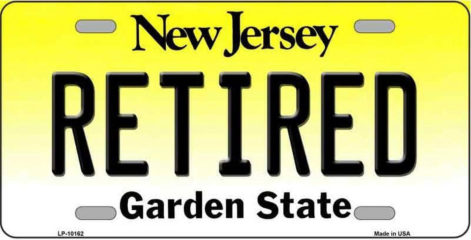 Retired New Jersey Background Novelty Metal License Plate LP-10162 ...