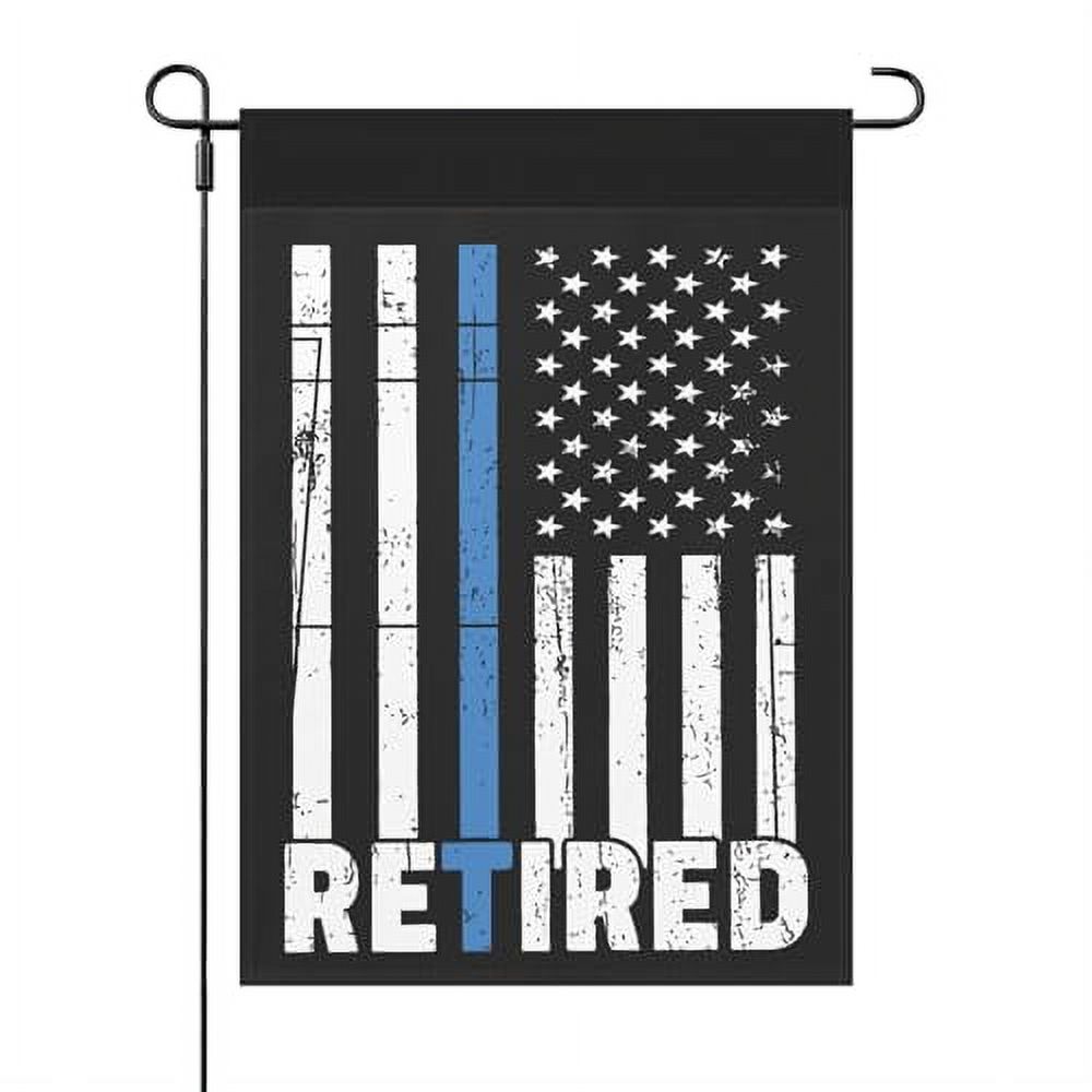 Retired Police Retirement Outdoor Flags Double Sided Inspirational ...