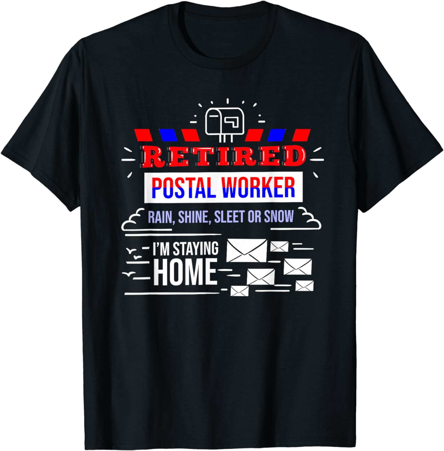 Retired Post Office Postal Worker Retirement Postman T-Shirt - Walmart.com