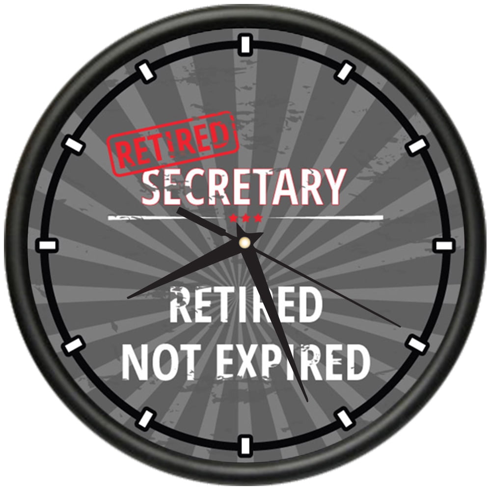 Retired Secretary Design Wall Clock | Precision Quartz Movement ...