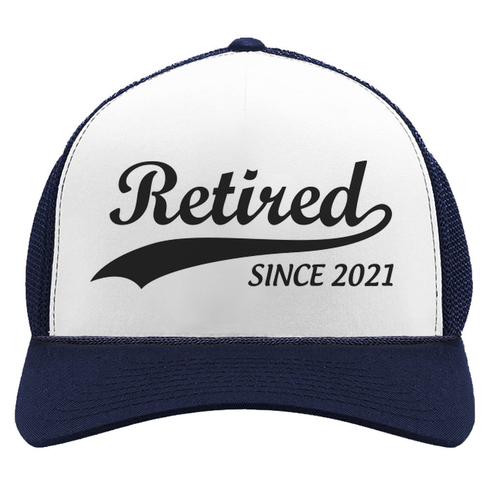 Retired Since 2021 Cap Funny Retirement Gift Trucker Hat Mesh Cap One ...