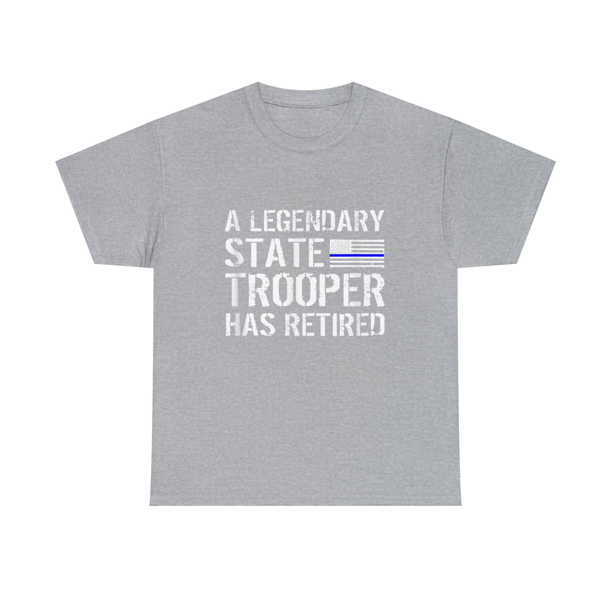 Retired State Trooper Retirement Thin Blue Line Us Flag Tshirt ...