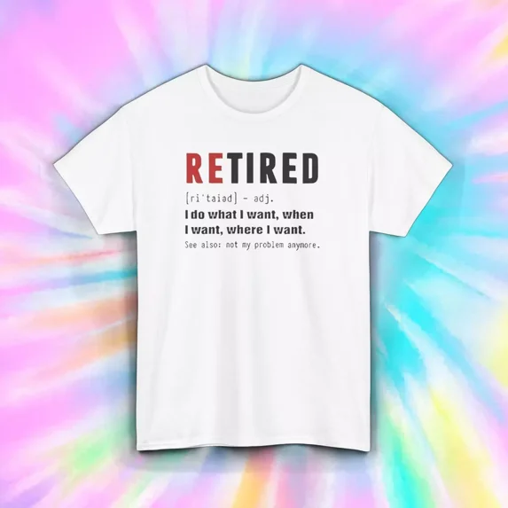 Retired T-Shirt Funny Definition Gift Retirement Graphic - Walmart.com