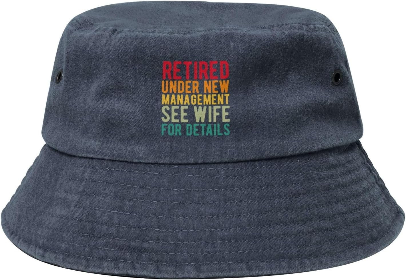 Retired Under New Management See Wife Or Details Washed Denim Hat ...