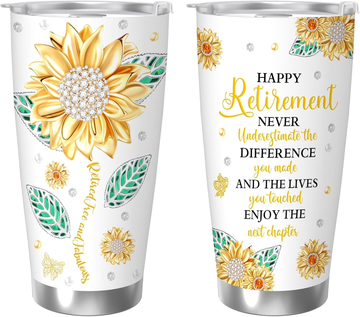 Retirement 20oz Tumbler, Mug & Decorations - Happy Retirement Gifts for ...