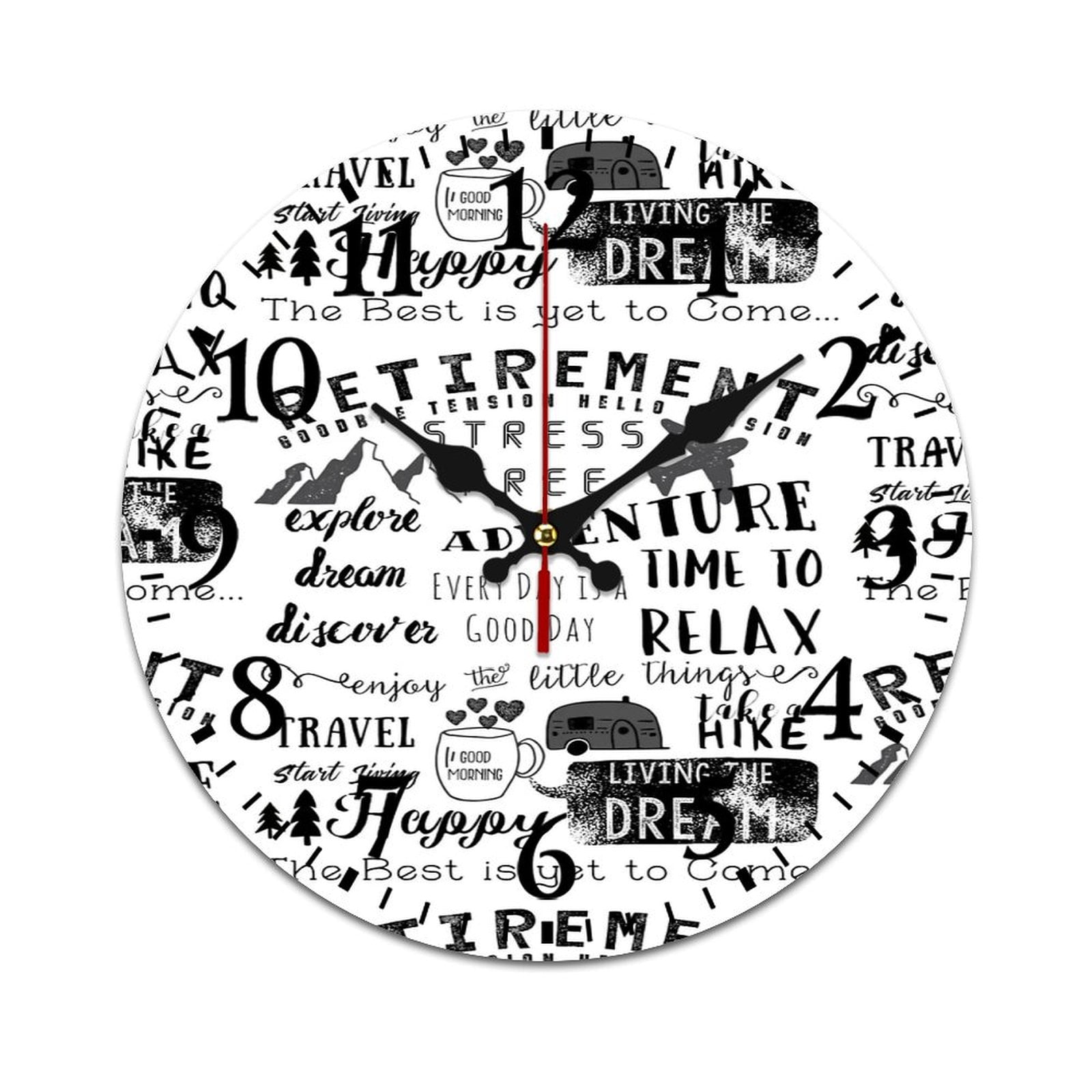 Retirement Apparel Wall Clock Modern Design Clocks Wall Hanging Home ...