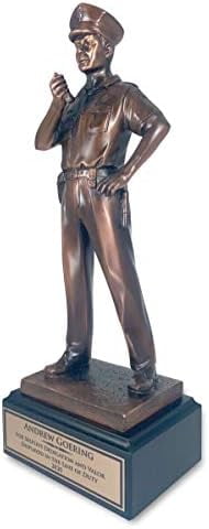 Retirement Award for Police Officer - Customized Trophy Antique Bronze ...