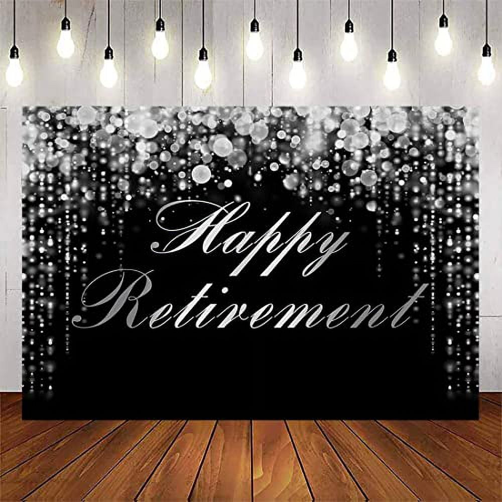 Retirement Backdrop Black and Silver Retirement Background The Aged ...
