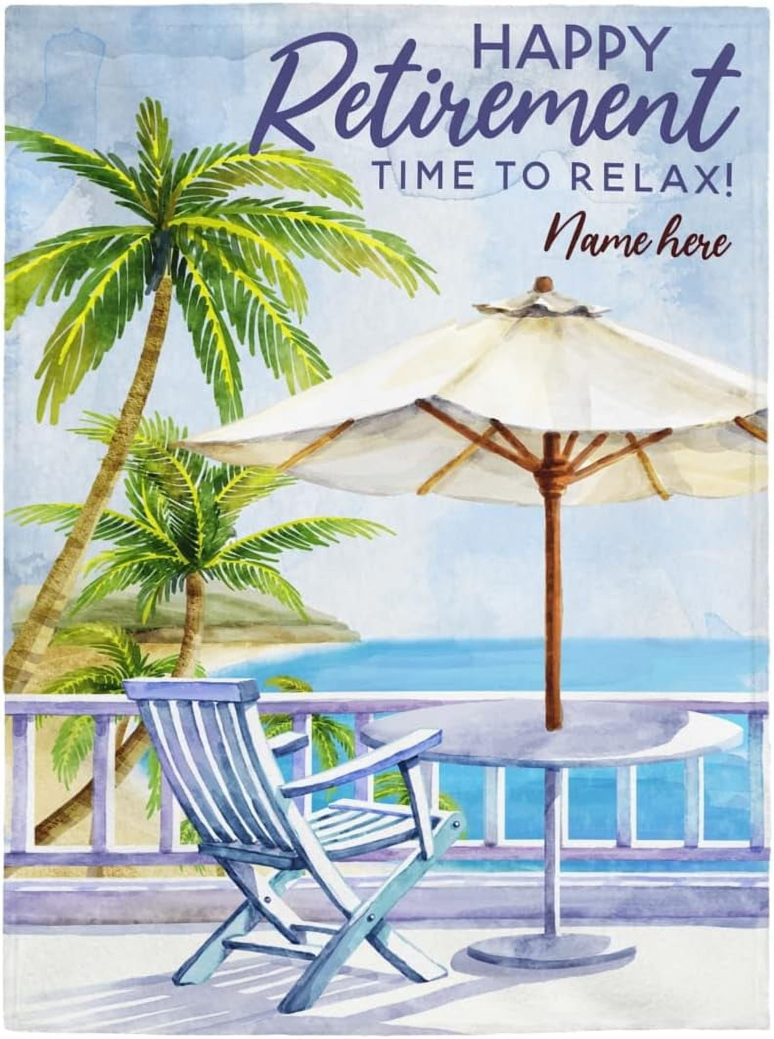 Retirement Blanket Personalized Happy Retirement Gifts for Women Men Soft Throw Blanket Best ...