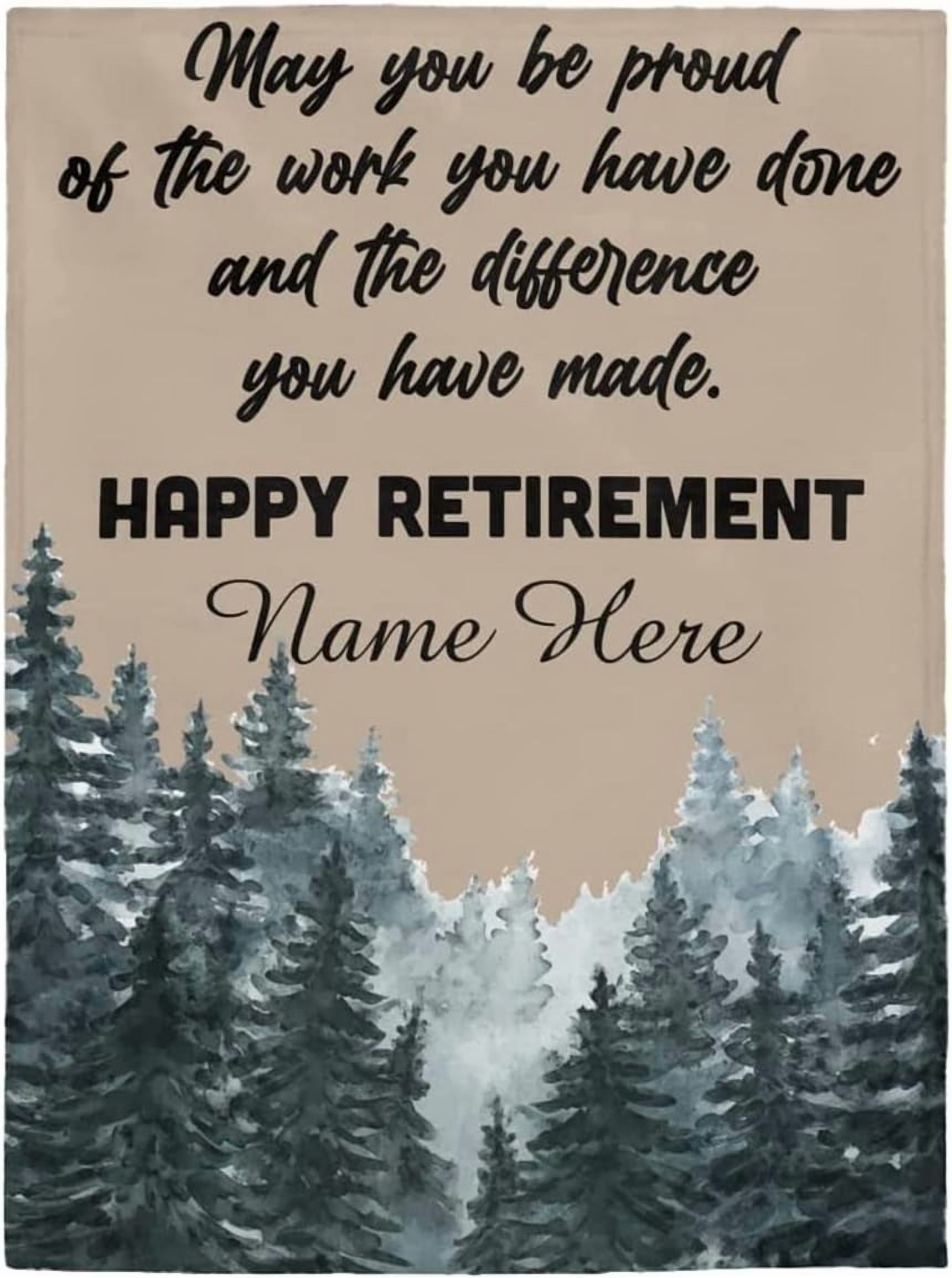 Retirement Blanket Personalized Happy Retirement Gifts for Women Men ...