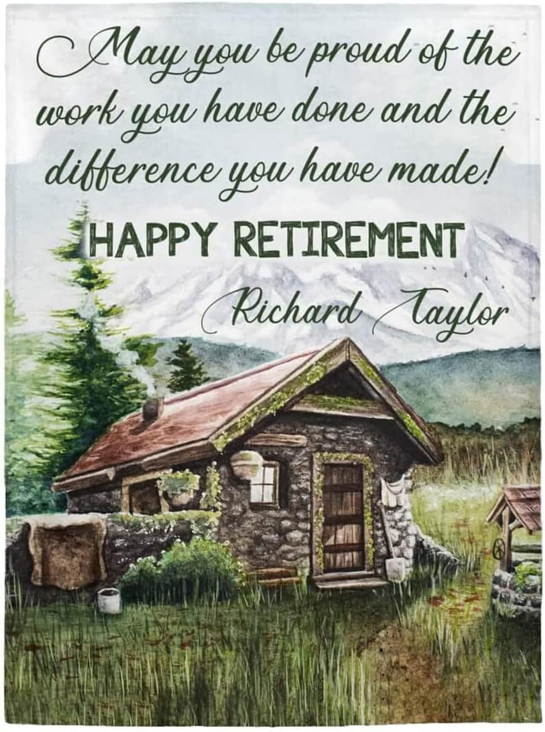 Retirement Blanket Personalized Happy Retirement Gifts for Women Men ...