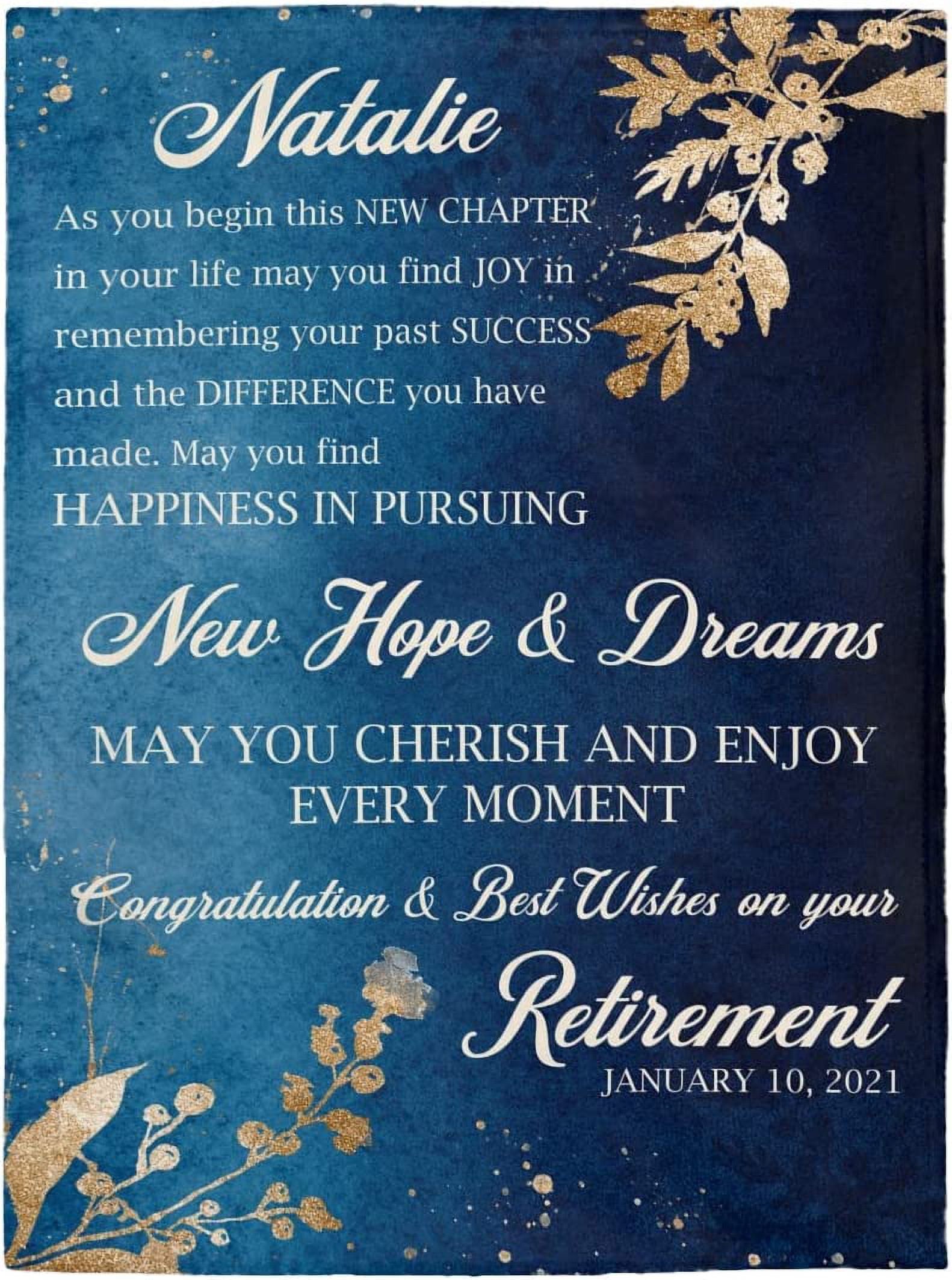 Retirement Blanket Personalized Happy Retirement Gifts for Women Men ...