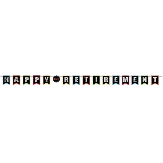 Retirement Chalk Pennant Banner - Walmart.com