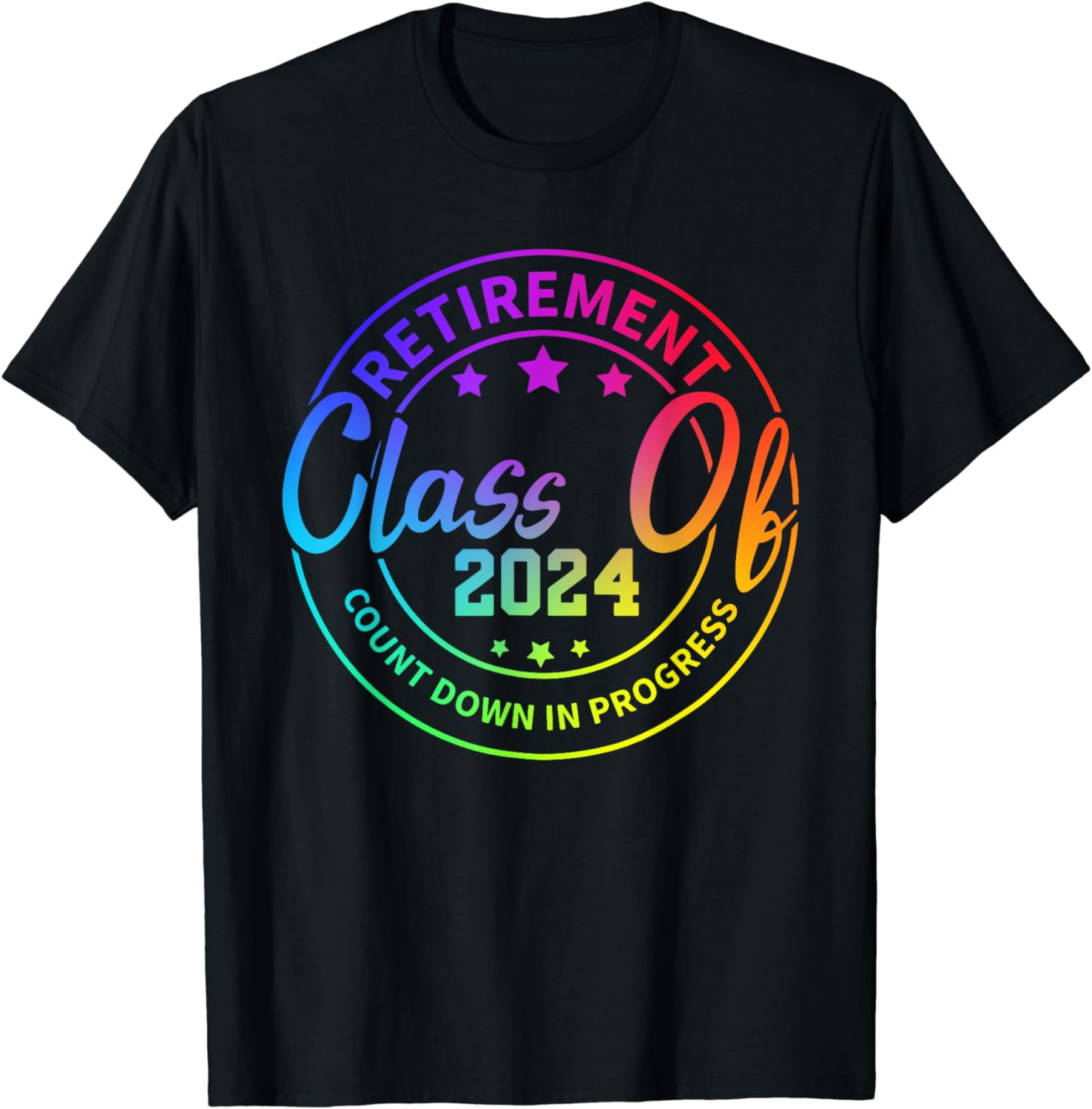 Retirement Class Of 2024 Count Down Progress Retired Teacher Black T ...