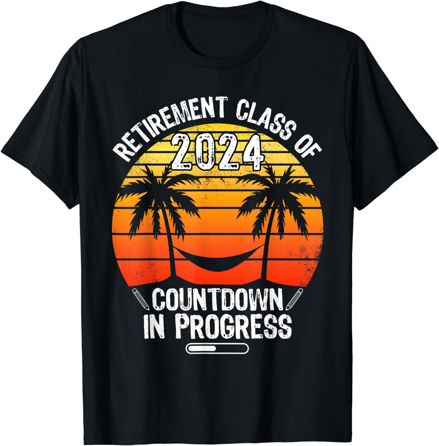Retirement Class of 2024 Countdown in Progress Funny Teacher T-Shirt ...