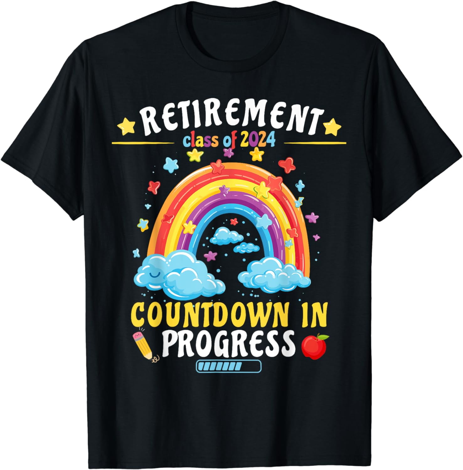 Retirement Class of 2024 Countdown in Progress Funny teacher T-Shirt ...