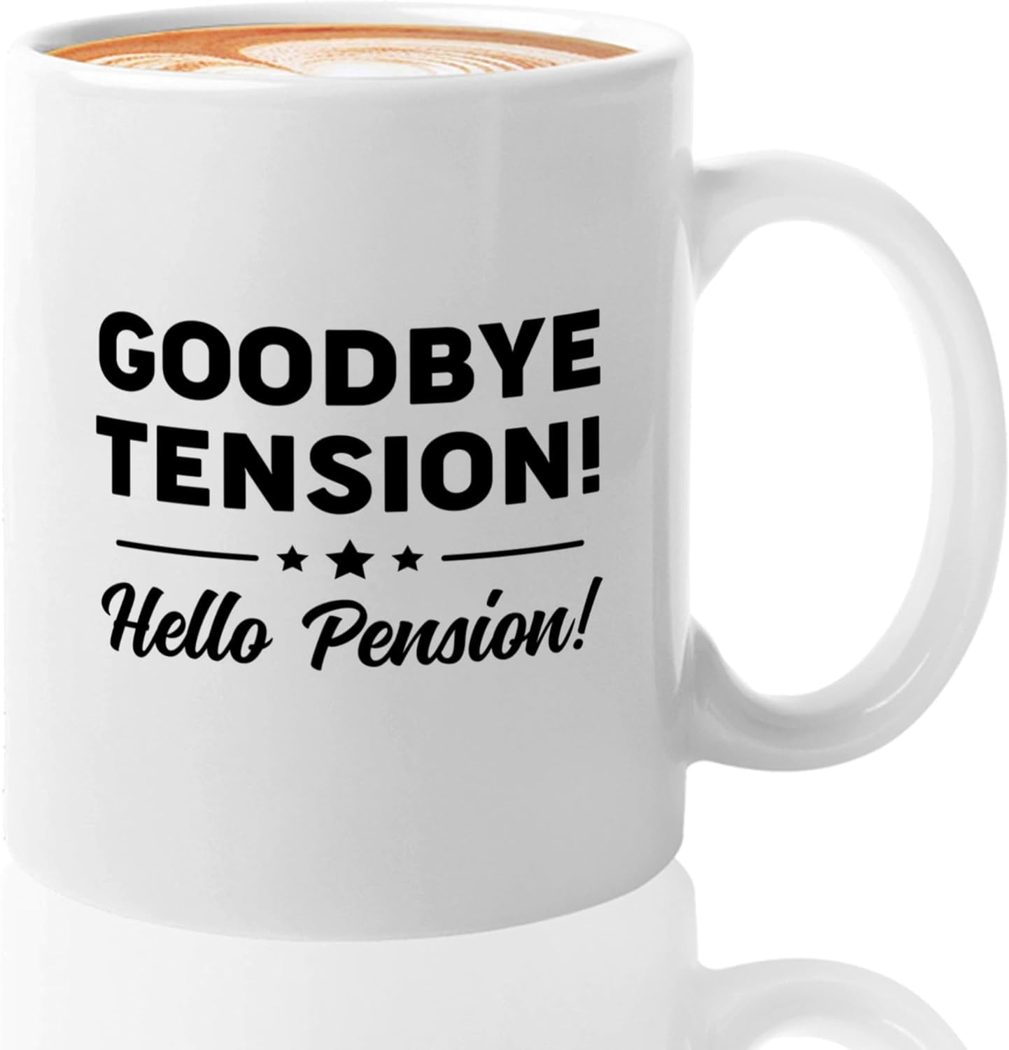 Retirement Coffee Mug 11oz White -Goodbye Tension - Gift For Happy ...