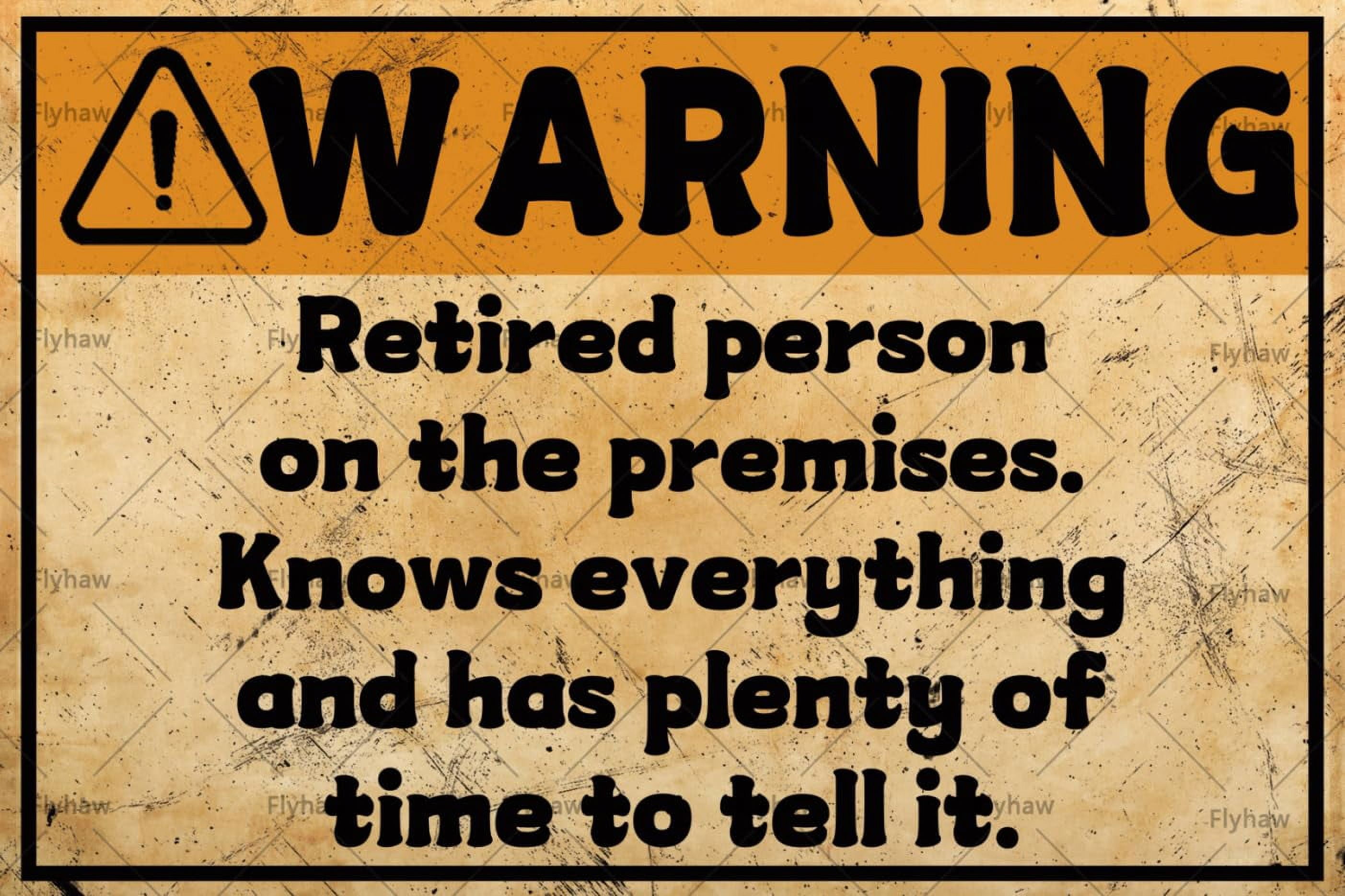 Retirement Decor Tin Sign Retirement Gift Metal Tin Sign Funny ...