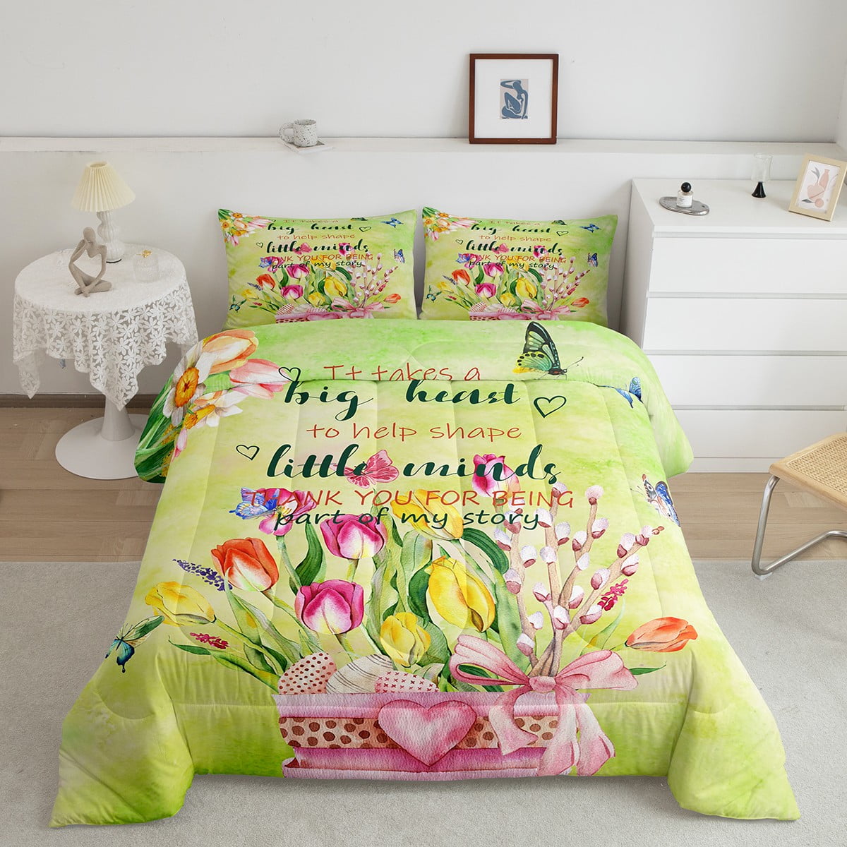 Retirement Decorations Bedding Comforter Sets for Women Men, Blossom ...