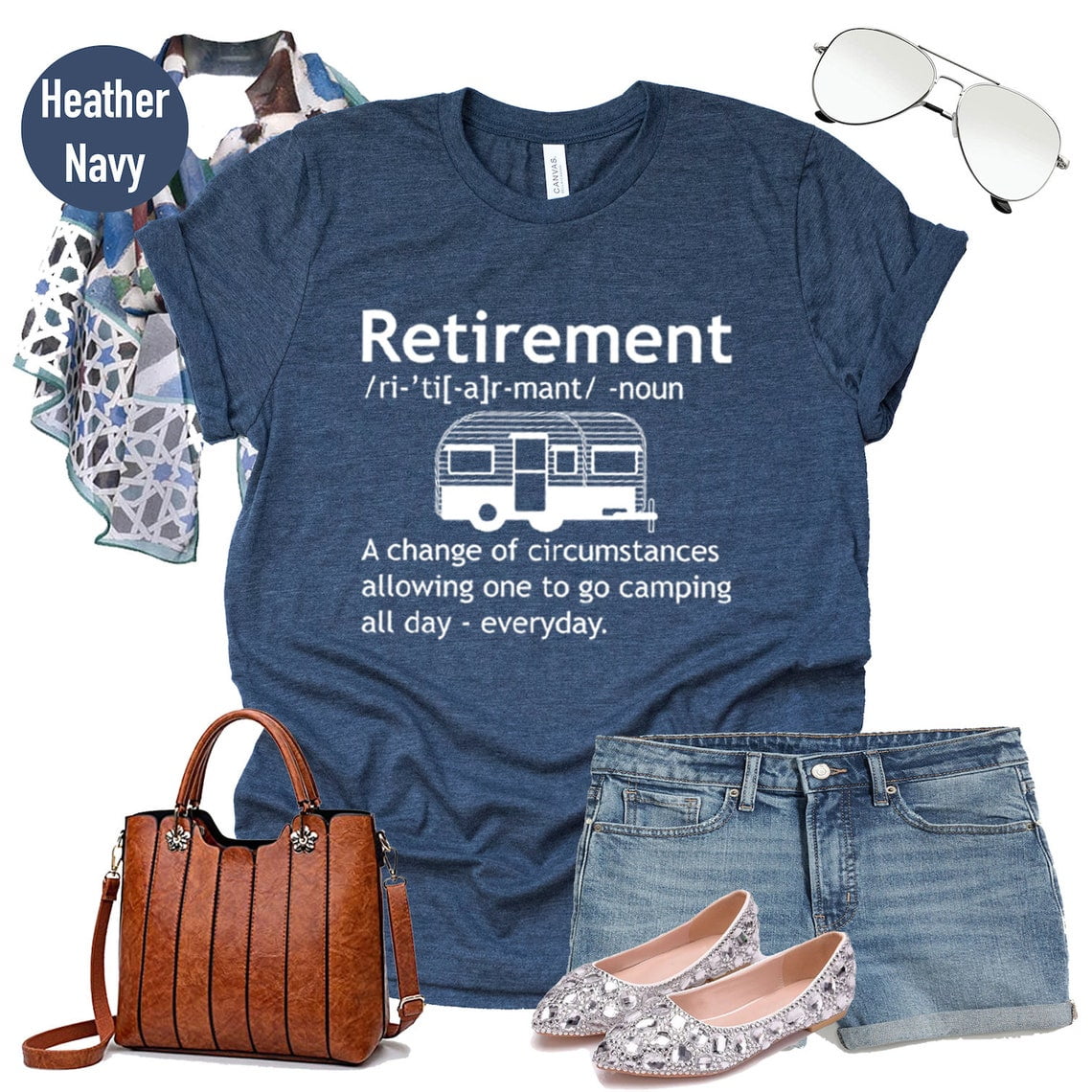 Retirement Definition T-Shirt: Camping Retirement Gift All Size S-5Xl ...