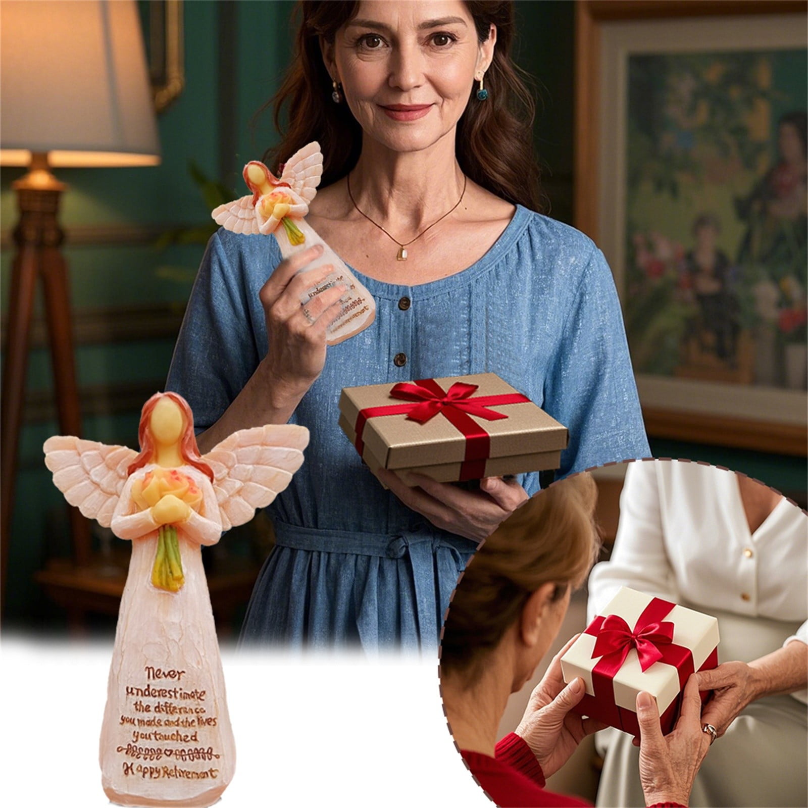 Retirement For Woman Happy Retirement For Woman 5.5” Angel Figurine For ...