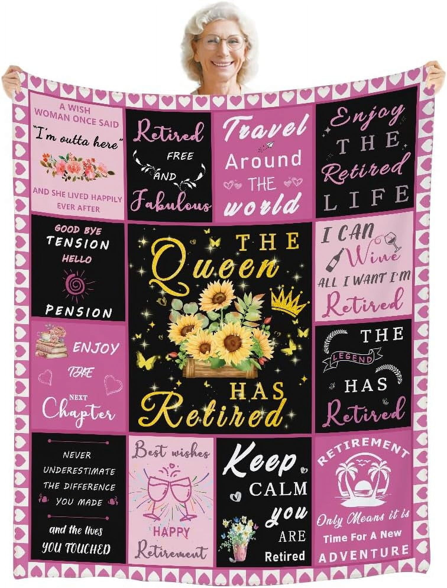 Retirement Gift for Her 2025, Retirement Blanket for Women, Cool ...