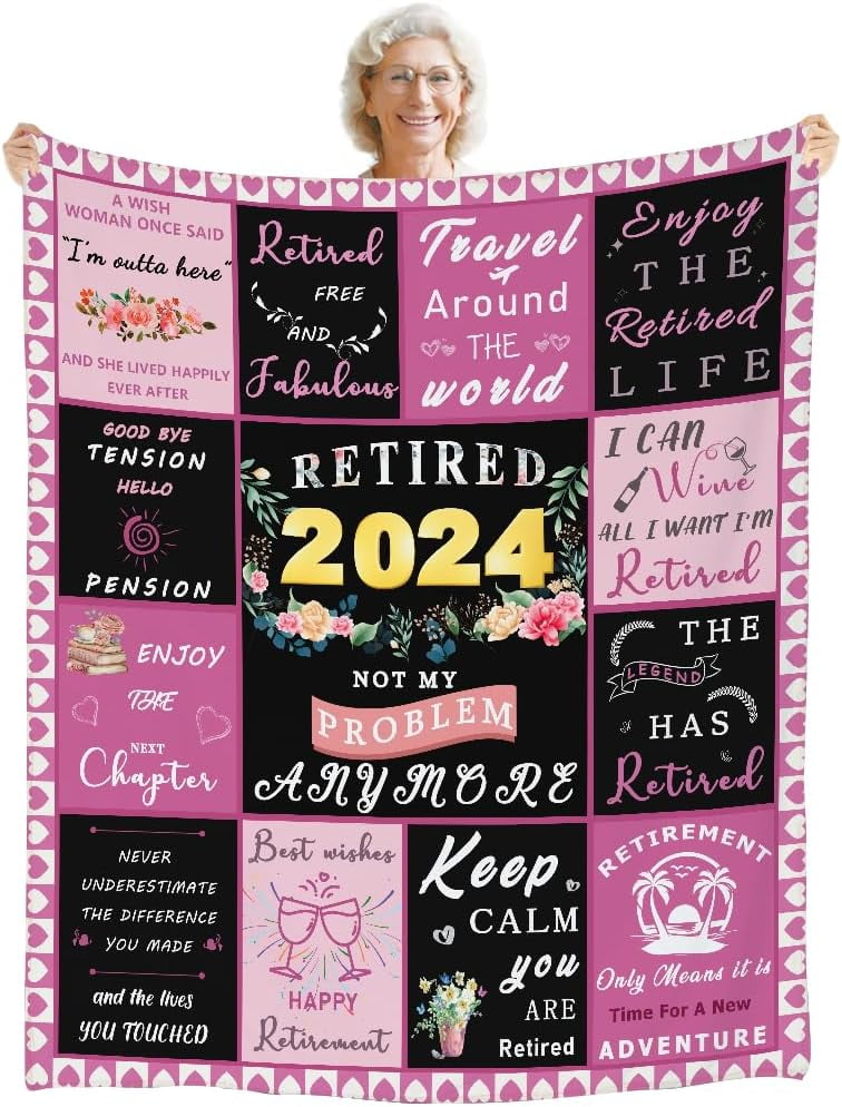 Retirement Gift for Her 2025, Retirement Blanket for Women, Cool ...