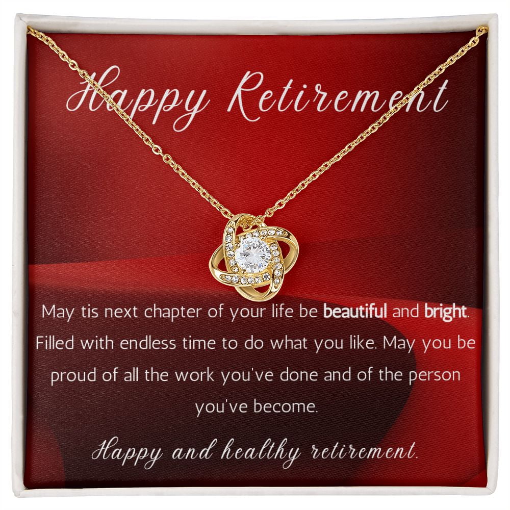 Retirement Gift Necklace For Women, Love3 Knot Gift Necklace ...