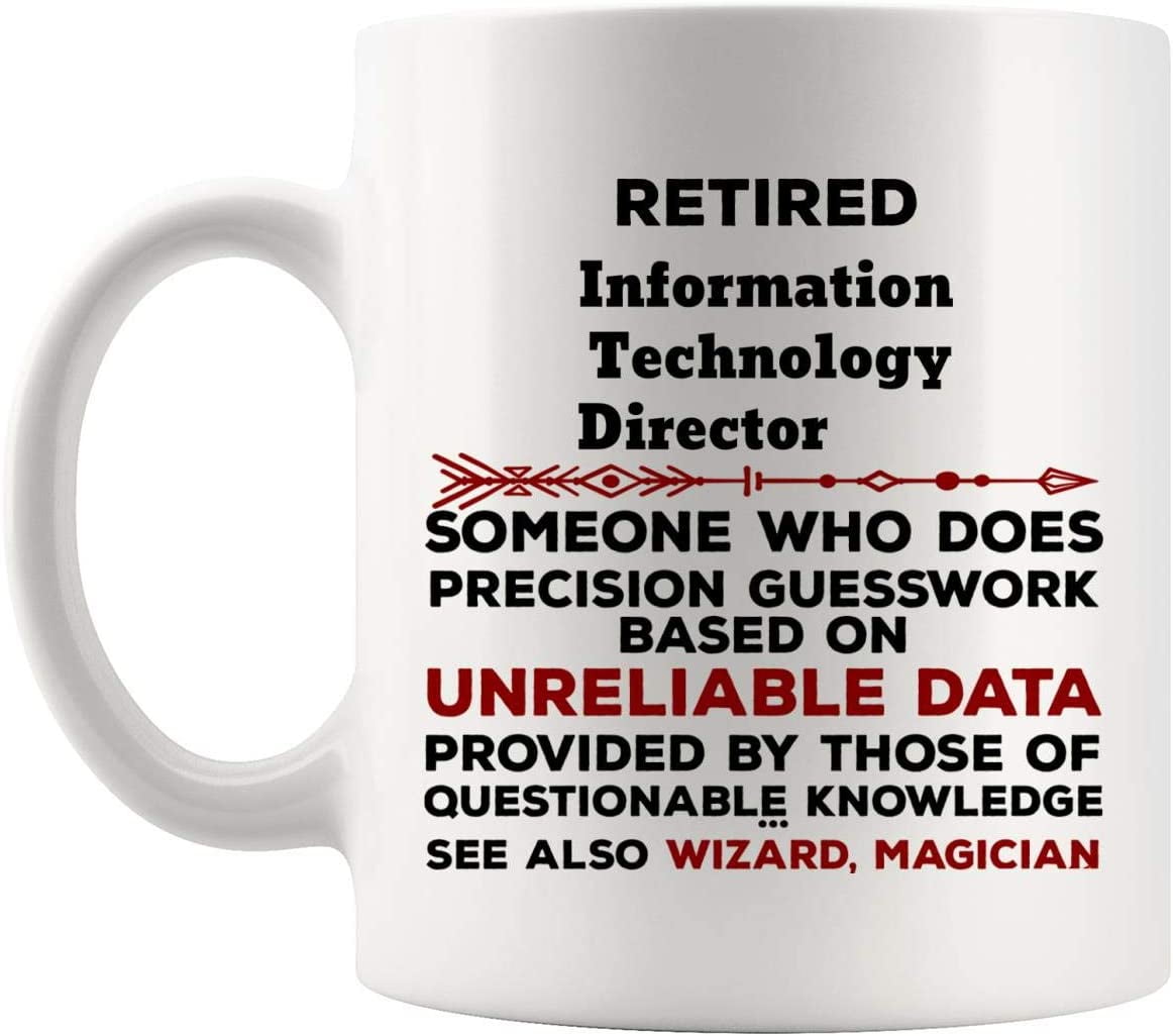 Retirement Gift - Retired Information Technology Director Mug - Boss ...
