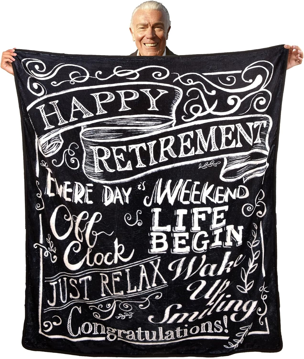 Retirement Gift for Woman & Man, Newspaper Throw Blanket Gift, Farewell ...