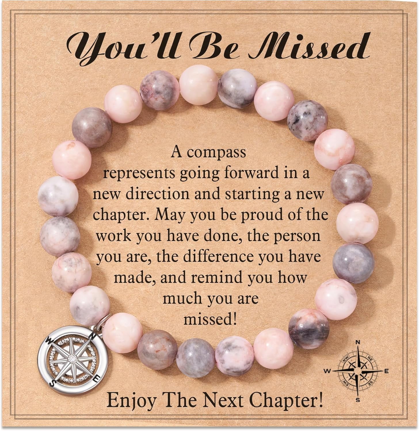 Retirement Gift for Women 2025 Colleague Leaving Gift, Compass Bracelet ...