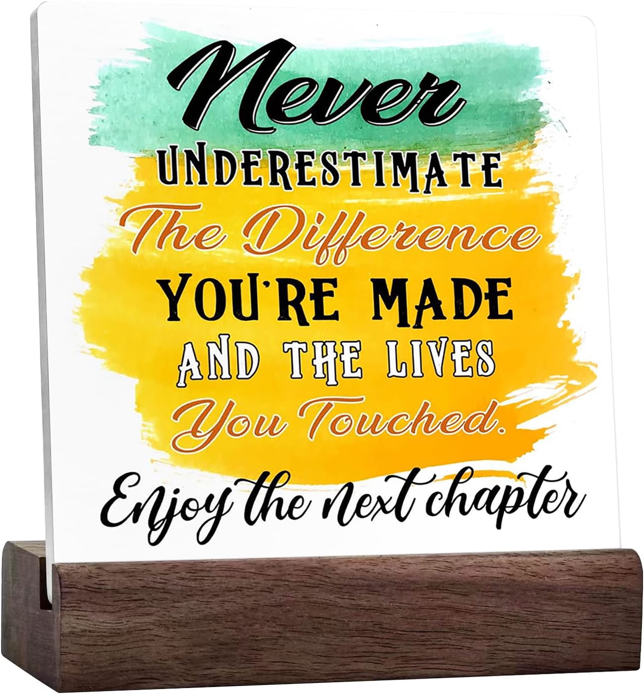 Retirement Gifts Ceramic Desk Signs,Never Underestimate The Difference ...