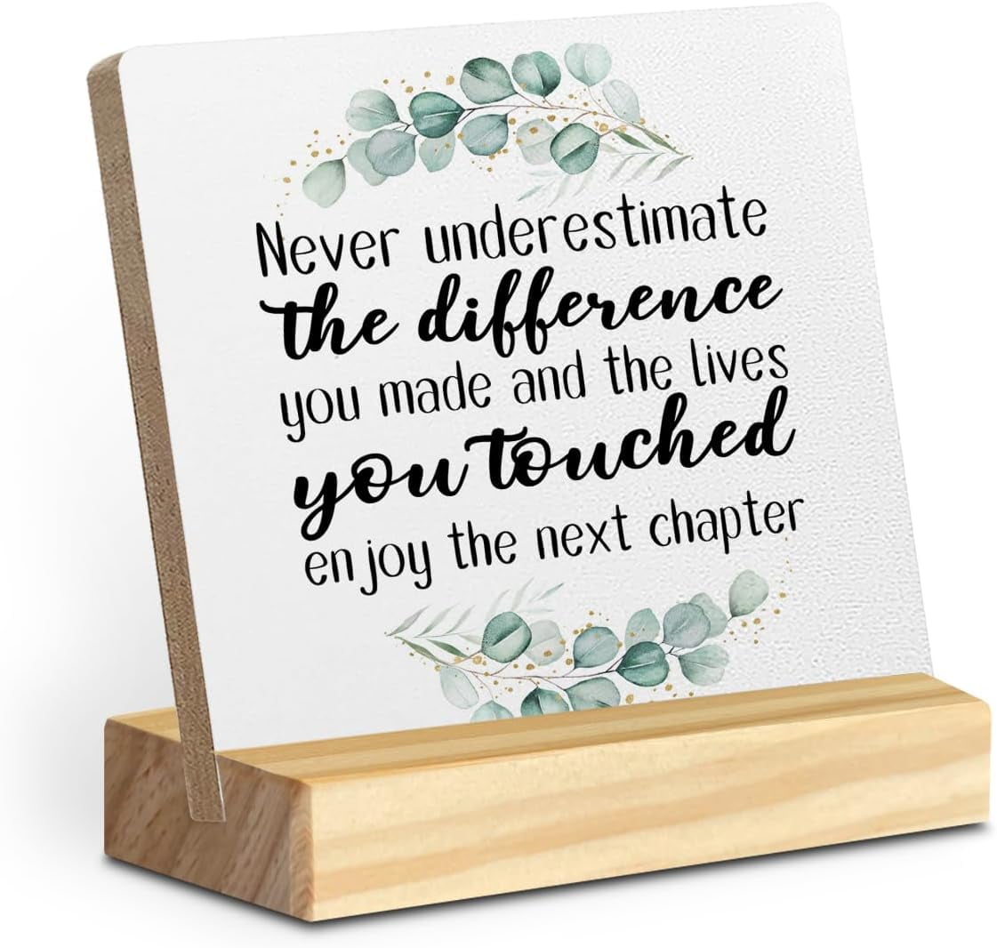 Retirement Gifts Desk Decor Going Away Gift Wooden Sign Plaque With ...