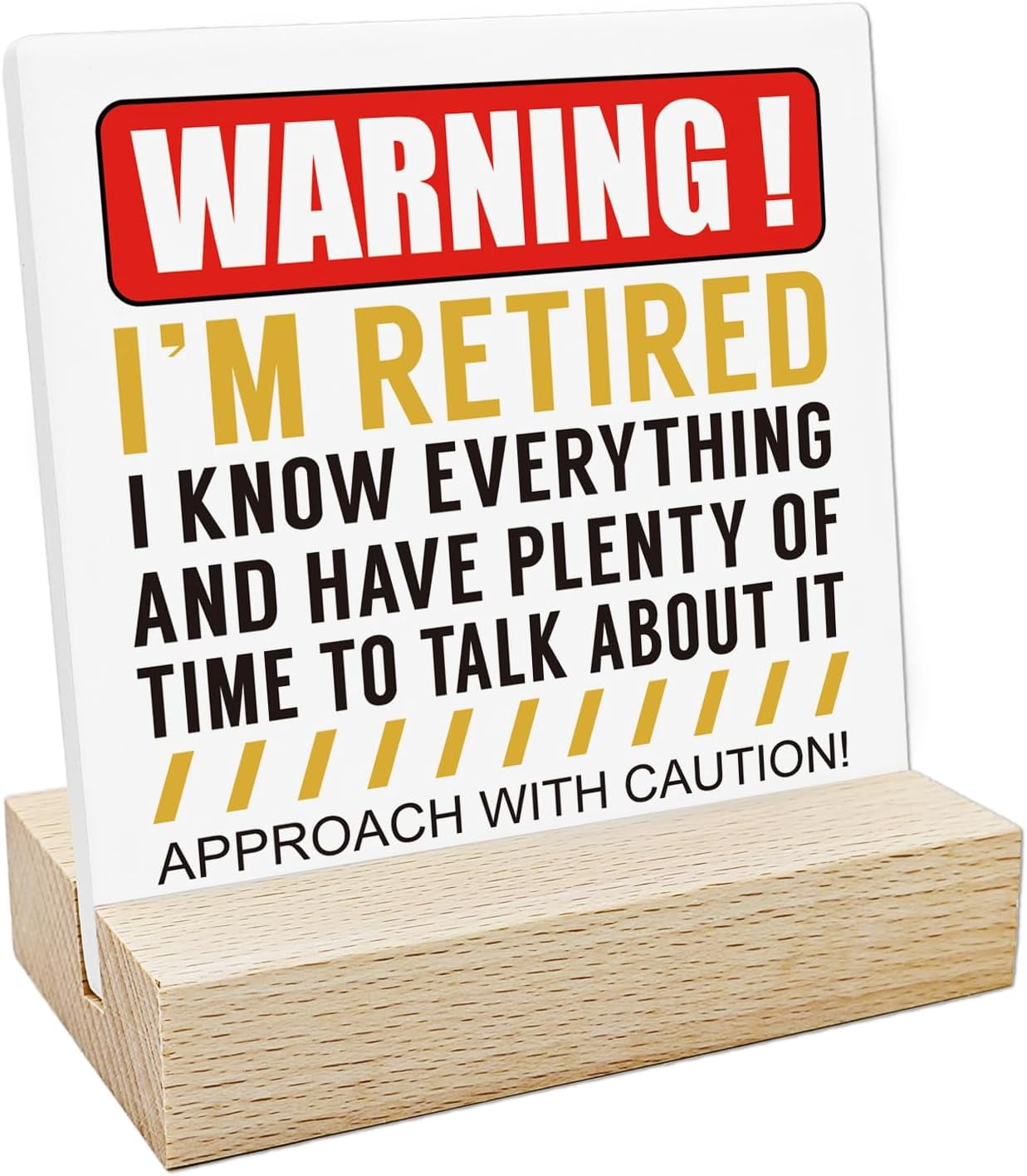 Retirement Gifts For Women Men I'M Retired Ceramic Sign Keepsake ...
