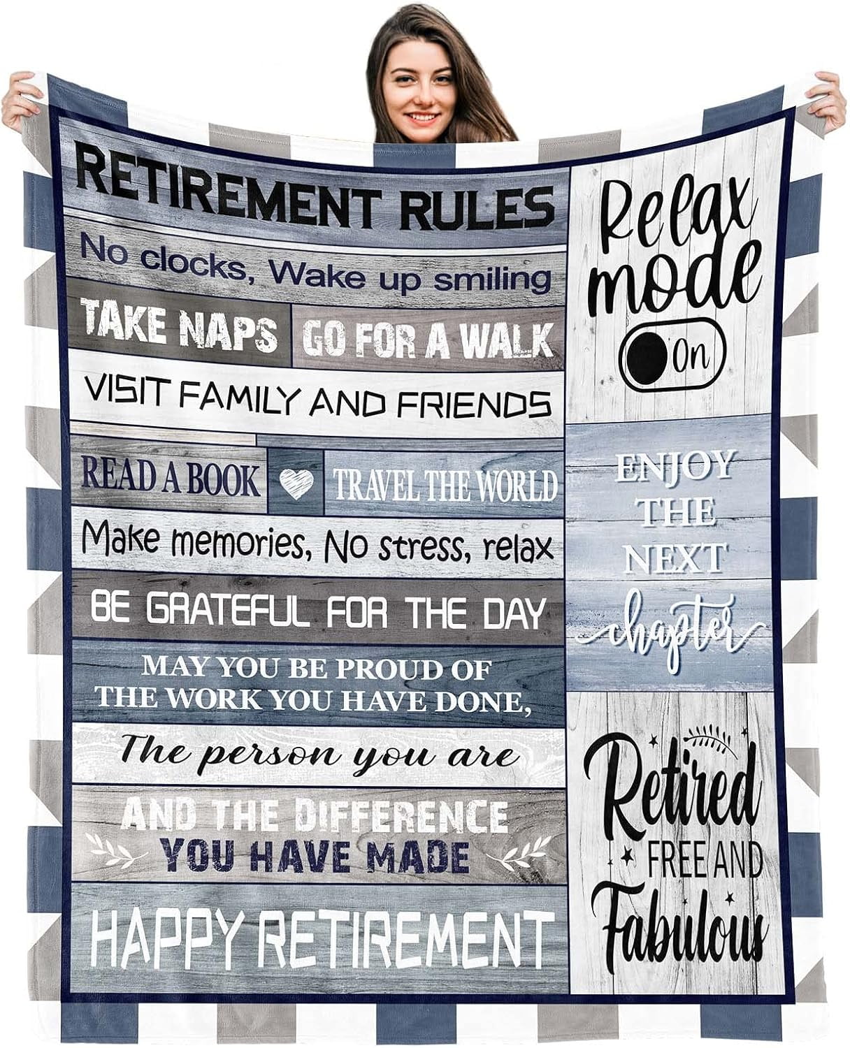 Retirement Gifts for Men 2024, Happy Retirement Gifts Blanket 40"x50 ...