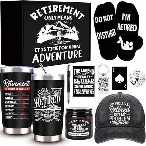 Retirement Gifts for Men 2025, Cool Retirement Gift, Funny Happy ...