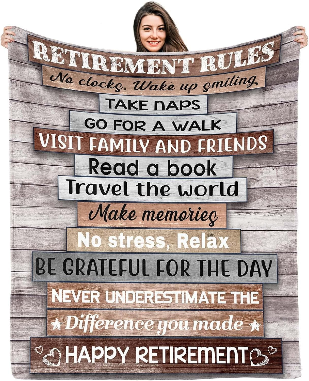 Retirement Gifts for Men 2025, Happy Retirement Gifts Blanket 50"x60 ...