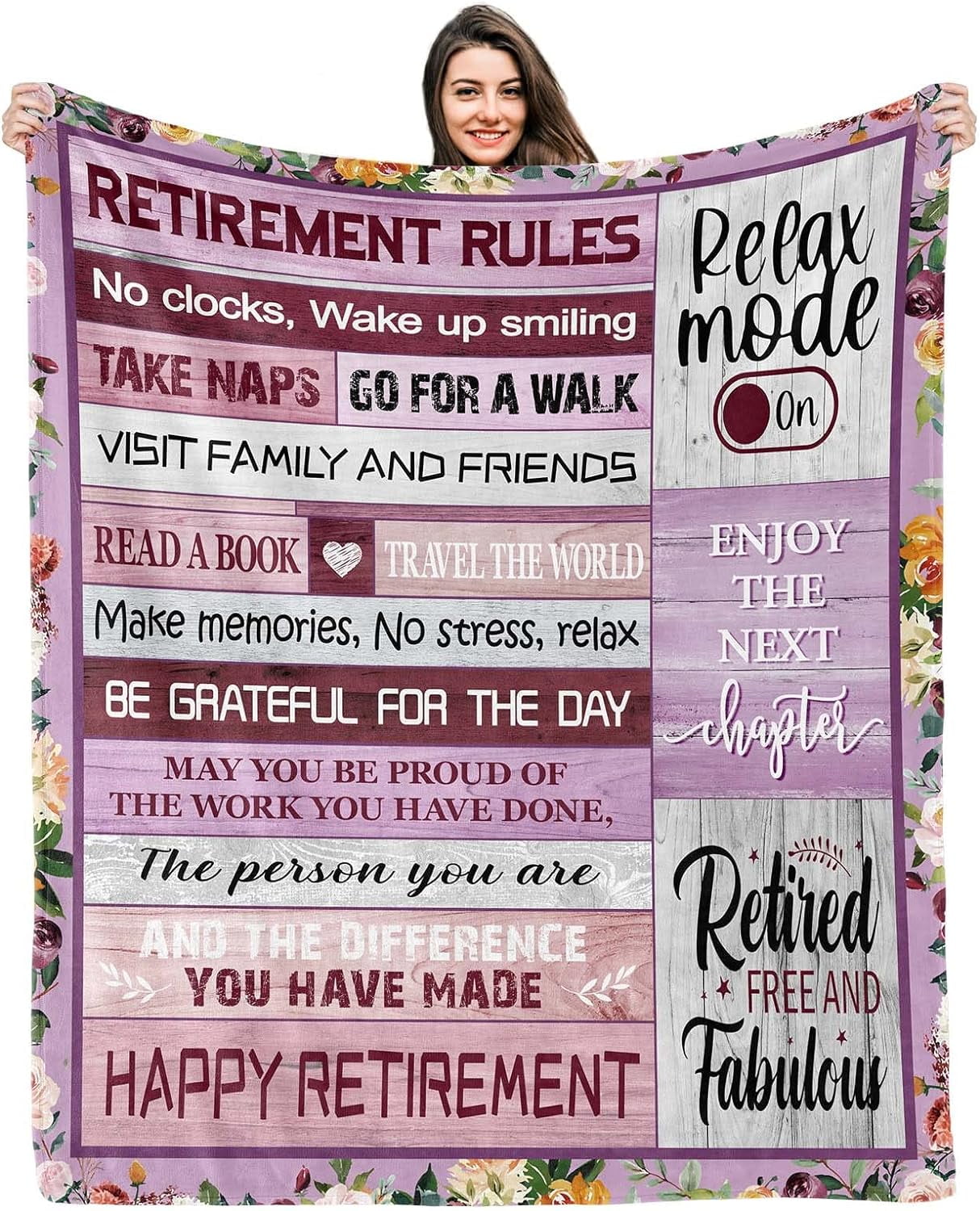 Retirement Gifts for Men 2025, Happy Retirement Gifts Blanket 50"x60 ...