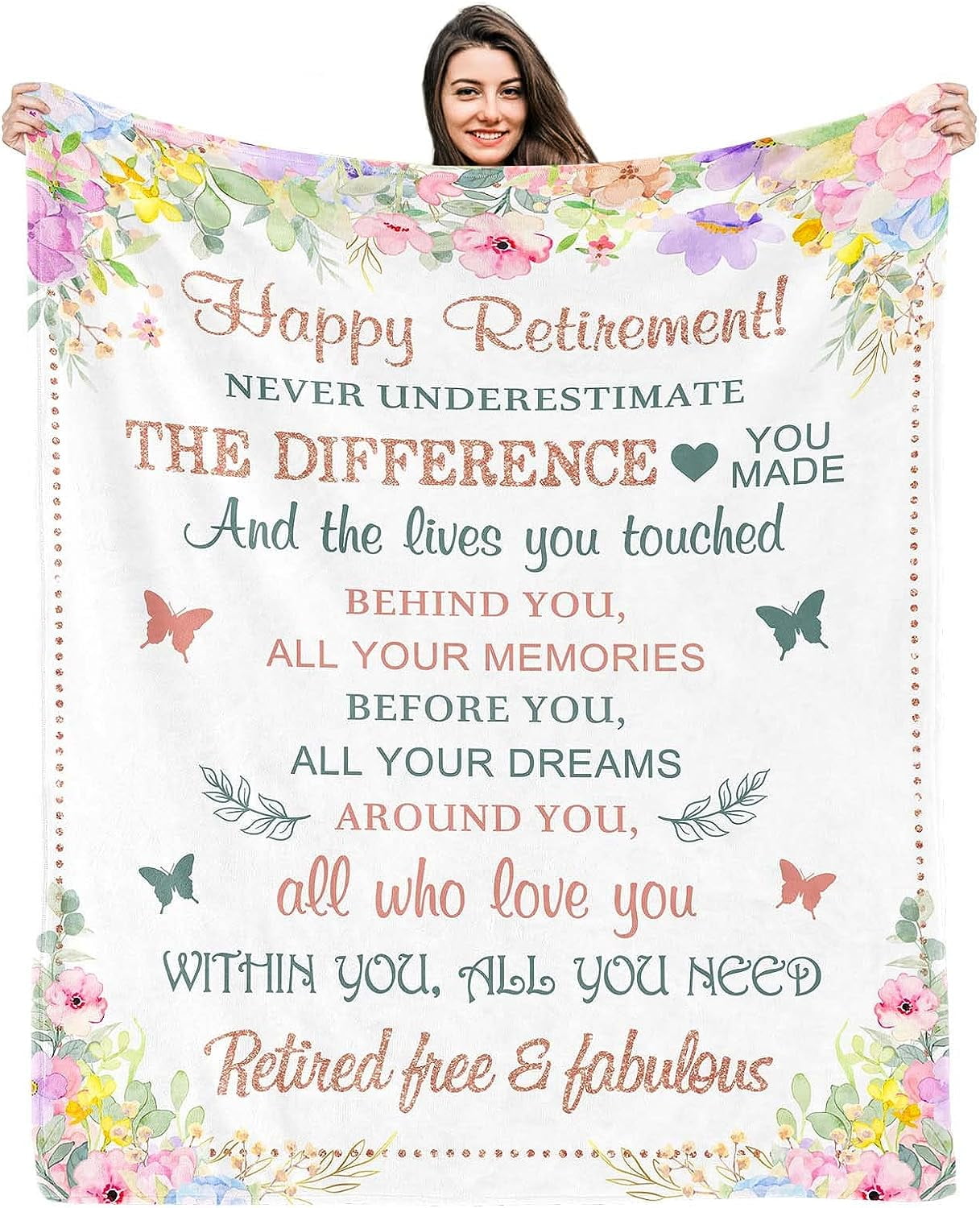 Retirement Gifts for Men 2025, Happy Retirement Gifts Blanket 50"x60 ...