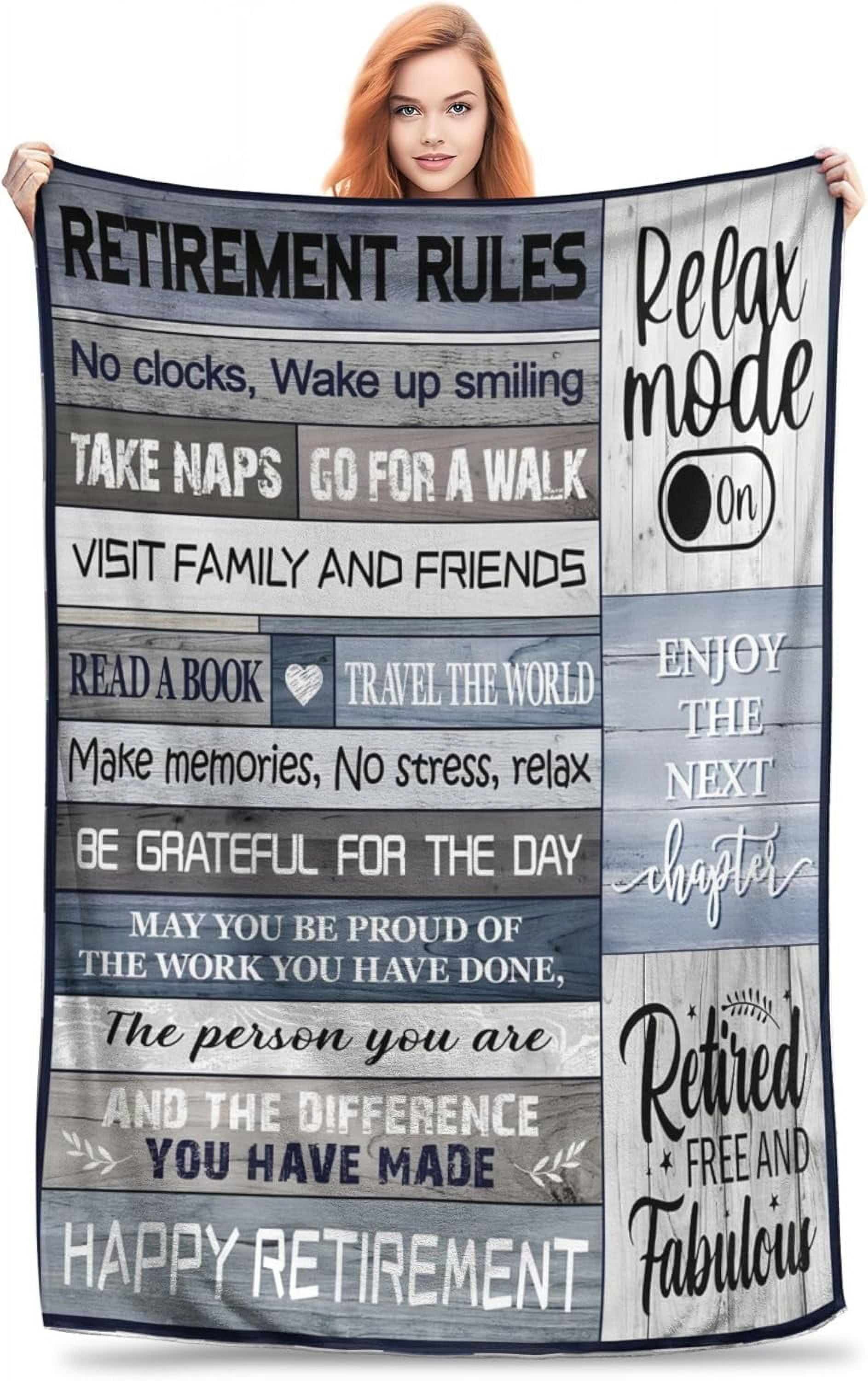 Retirement Gifts for Men Women 2025, Happy Retirement Gifts Blanket 50 ...