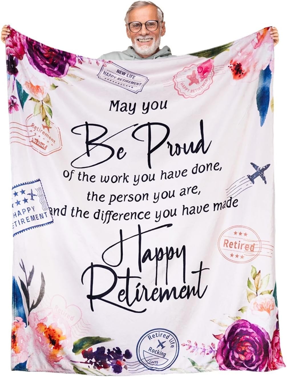 Retirement Gifts for Women 2024 Coworker, Retirement Throw Blanket 50 ...