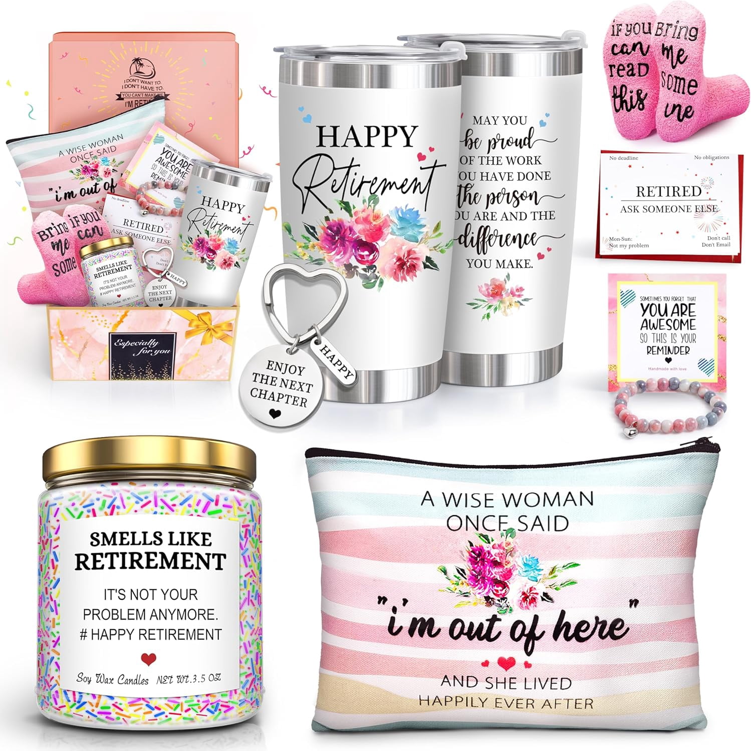 Retirement Gifts for Women 2026-Happy Retirement Gifts for Retirees ...