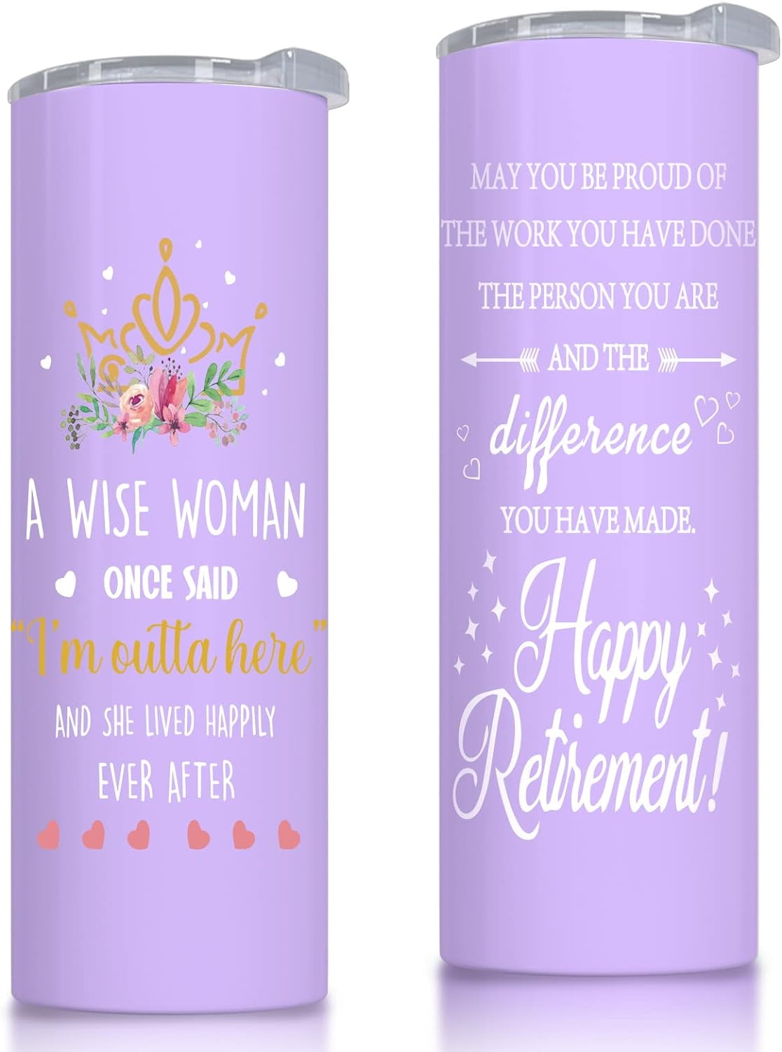 Retirement Gifts for Women, Happy Retirement Tumbler Best Retirement ...