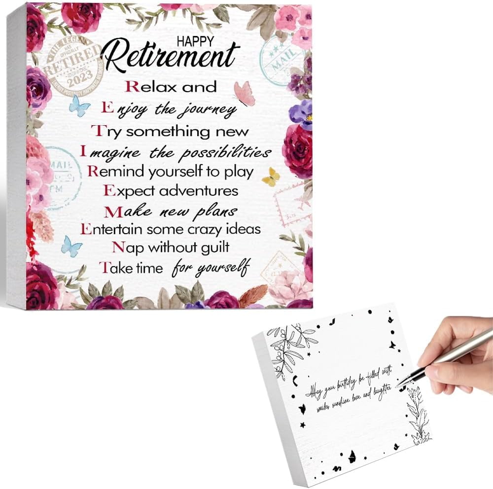 Retirement Gifts for Women Men,Happy Retirement Relax and Enjoy the ...