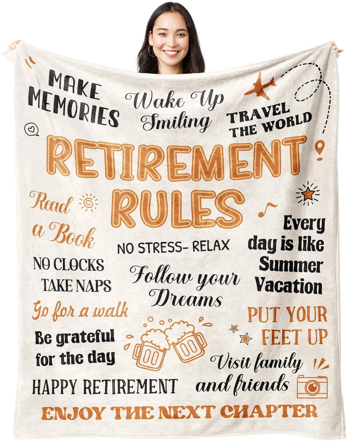 Retirement Gifts for Women＆ men, Flannel Blanket Retirement ...