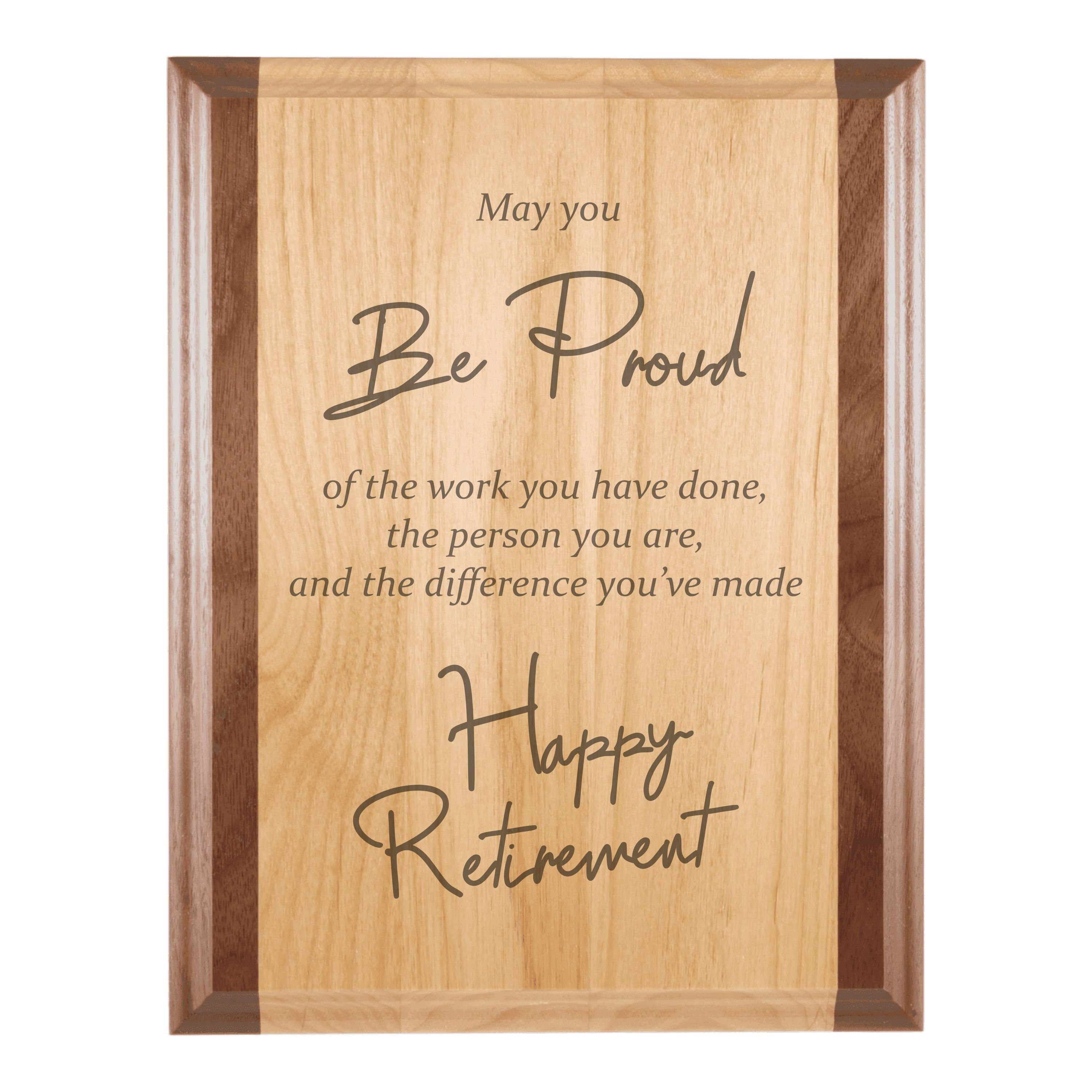 Retirement Gifts for Coworker Inspirational Message Happy Retirement ...